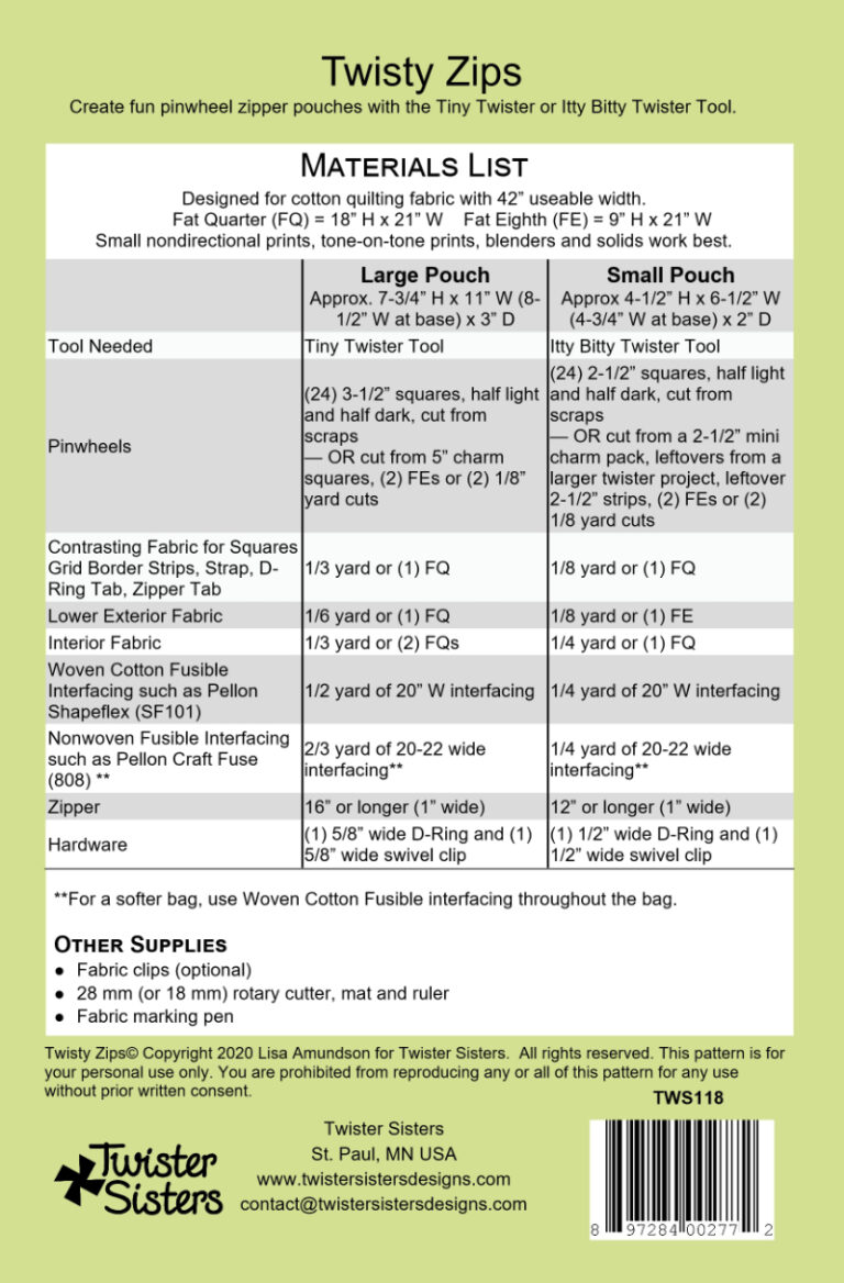 Twisty Zips – Twister Sisters